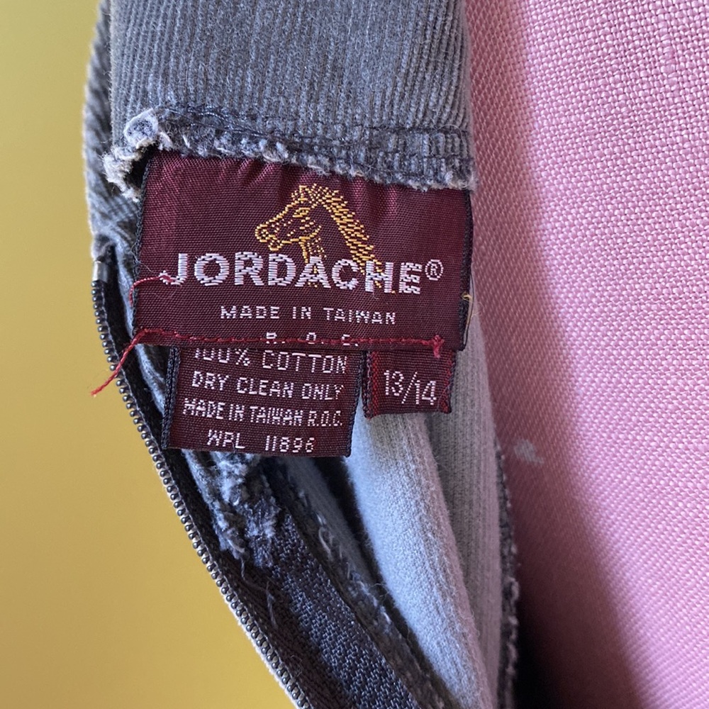 1990s Jordache Grey Corduroy Dress - Gem